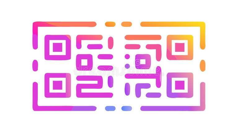 Dynamic Gradient QR Code Array Vector for Digital Information Flow, Vector Design Generative AI ...