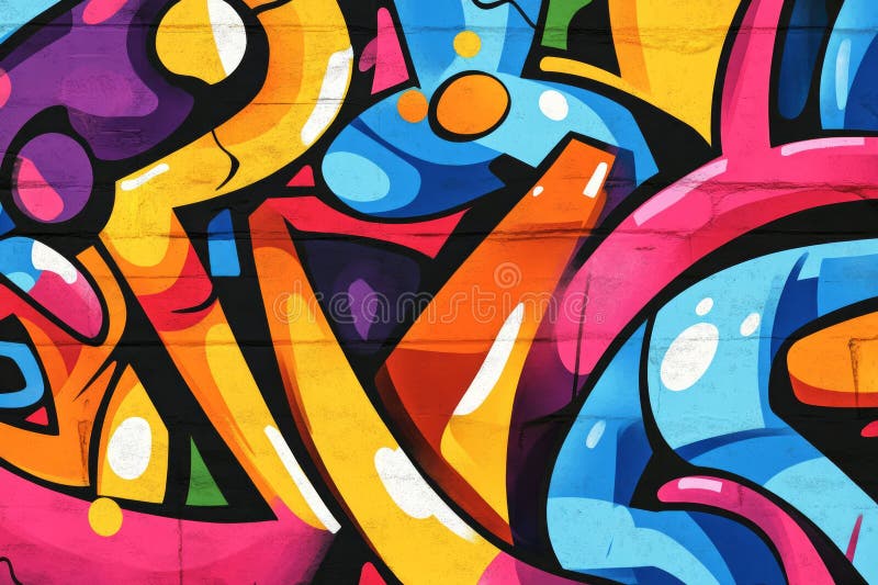 Intricate Graffiti Explosion in Vibrant Urban Setting. Neural Network ...