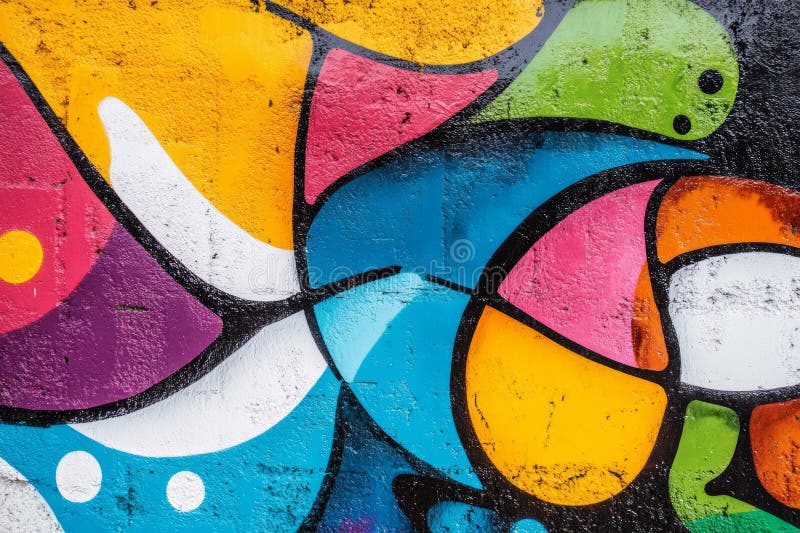 Intricate Graffiti Explosion in Vibrant Urban Setting. Neural Network ...