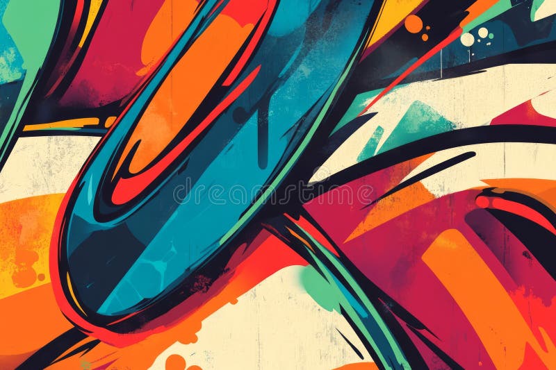 Intricate Graffiti Explosion in Vibrant Urban Setting. Neural Network ...