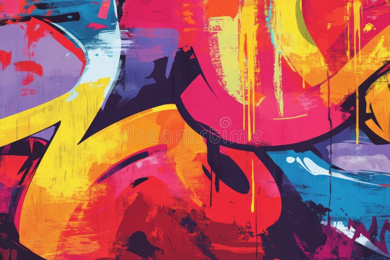 Intricate Graffiti Explosion in Vibrant Urban Setting. Neural Network ...