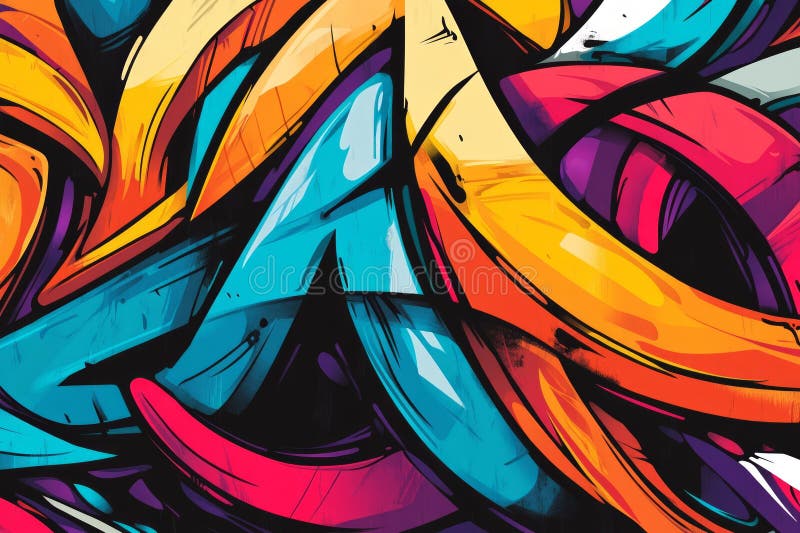 Intricate Graffiti Explosion in Vibrant Urban Setting. Neural Network ...