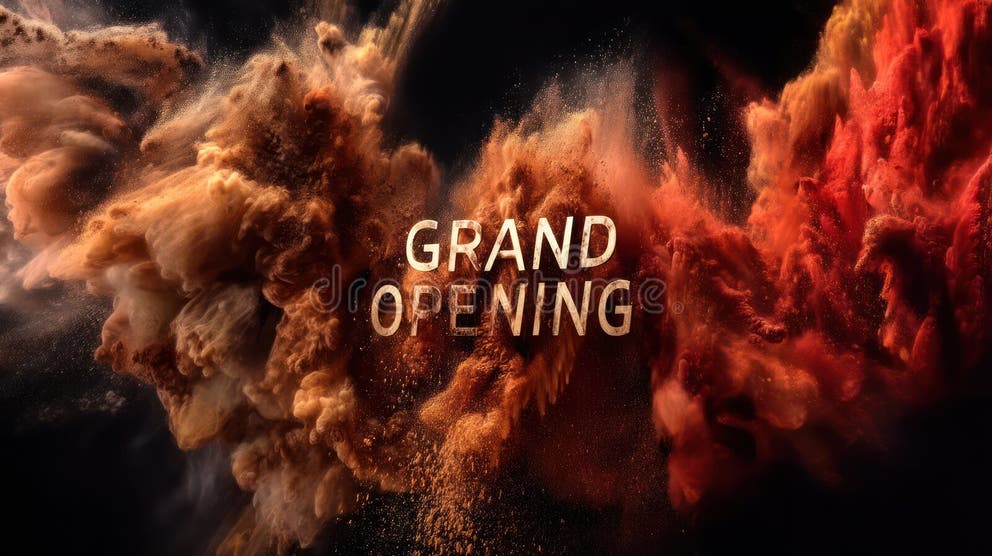 Dynamic Grand Opening Background with Exploding Colorful Dust Particles ...