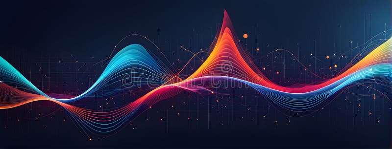 Dynamic Graph with Fluctuating Data Points in Vibrant Colors Stock ...