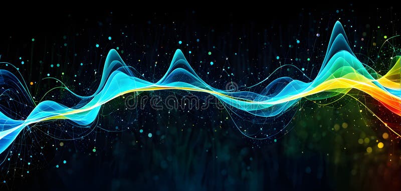 Dynamic Graph with Fluctuating Data Points in Vibrant Colors Stock ...