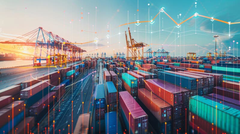 Dynamic Graph Illustrating Logistics Expenses Alongside Vibrant ...