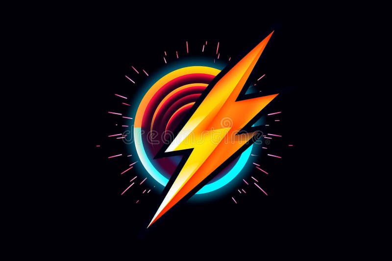 Dynamic Graphic of a Lighting Bolt. Beautiful Illustration Picture ...