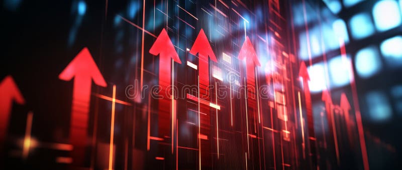 In this Dynamic Graphic, Multiple Red Arrows Point Upwards, As they ...