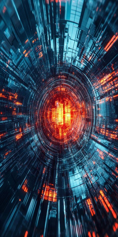 Dynamic Graphic Perspective of Futuristic Technology in Motion Stock ...