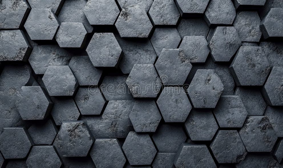 Dynamic Gray Hexagonal Pattern Offers a Textured, Modern, and Visually ...