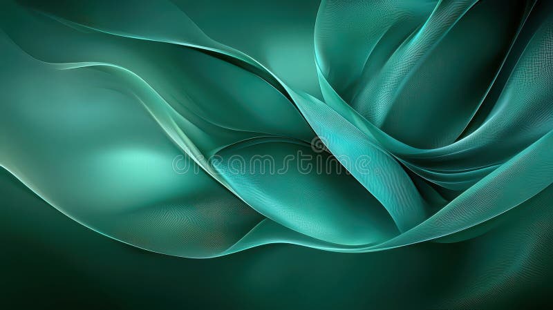 Dynamic Green Abstract Background with a Flowing Curved Design for ...