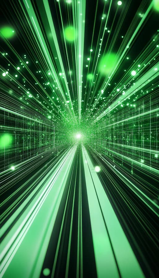 Dynamic Green Abstract Background with Light Streaks for Modern Event ...