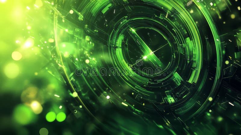 Dynamic Green Abstract Background with Light Streaks, Swirling Patterns ...