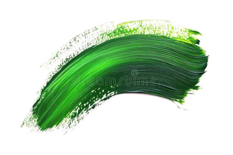 Dynamic Green Brushstroke Showcasing Artistic Expression Stock Image ...