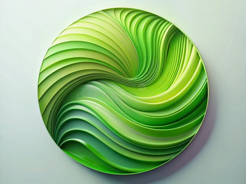 Dynamic Green Circular Wave Design a Modern Abstract Background for ...