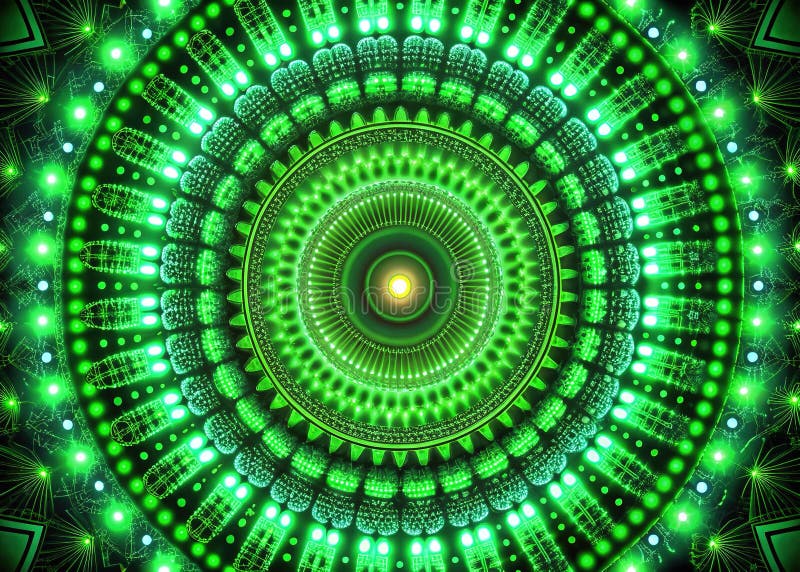 Dynamic Green Geometric Circle Radial Animation Loop Seamless 3D VJ ...