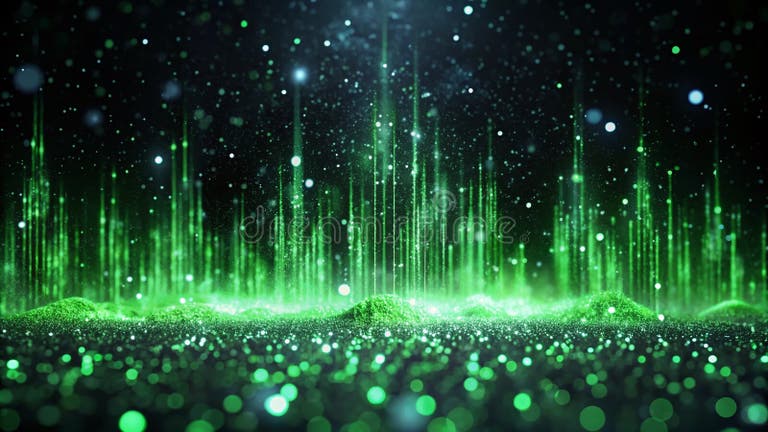 Dynamic Green Glitch Overlay Seamless 4K Looping Background for Video ...