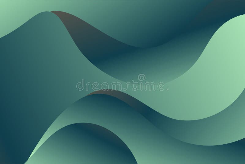 Dynamic Green Gradient Vector Background with Fluid, Organic Shapes ...