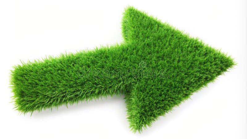 Dynamic Green Grass Arrow Symbol of Growth Movement and Sustainability ...