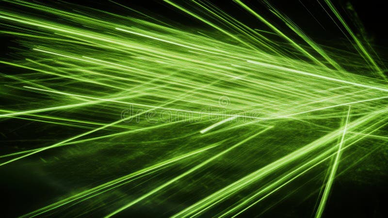 Dynamic Green Laser Light Strands Abstract Background Stock Image ...