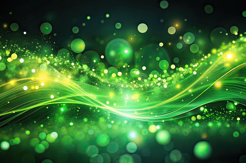 Dynamic Green Light Wave a Futuristic Abstract Design for Events and ...