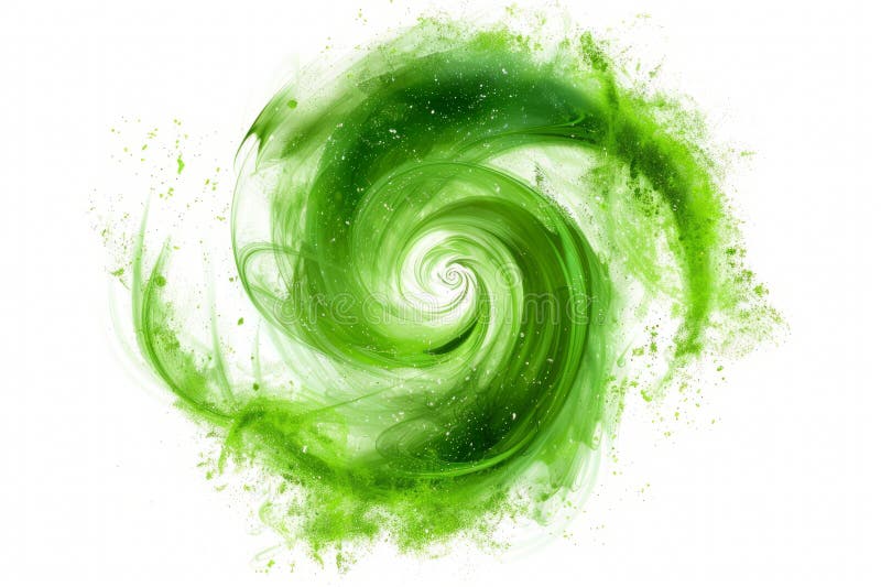 Dynamic Green Magical Whirlwind, Representing a Powerful Enchantment ...
