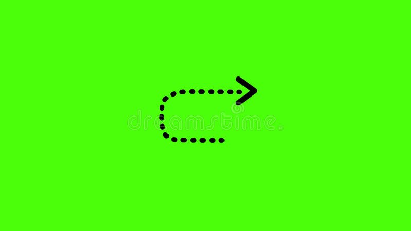 Dynamic Green Screen Arrow Animation with Flowing Arrow-shaped Dotted ...