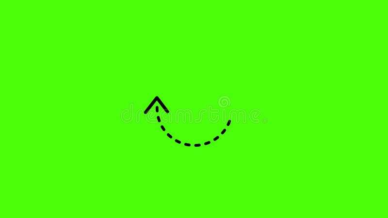 Dynamic Green Screen Circular Arrow Animation with Flowing Arrow-shaped ...