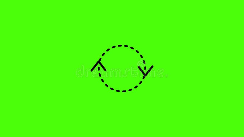 Dynamic Green Screen Circular Arrow Animation with Flowing Arrow-shaped ...