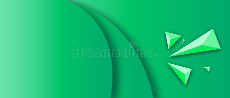 Dynamic Green Shapes with Green Triangles Stock Illustration ...
