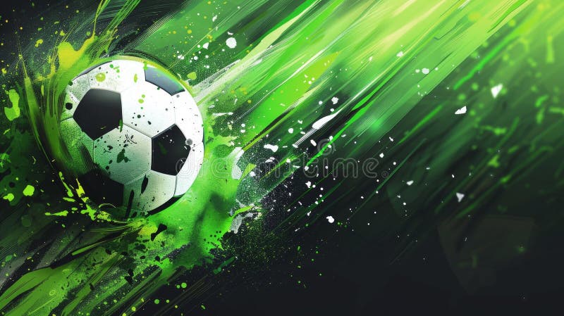 Dynamic Soccer Ball Amidst Colorful Abstract Background, Modern Sports ...