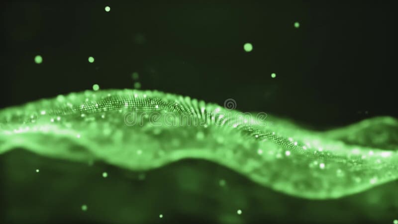 Exploring Abstract Green Waves with Flowing Particles in Mesmerizing ...