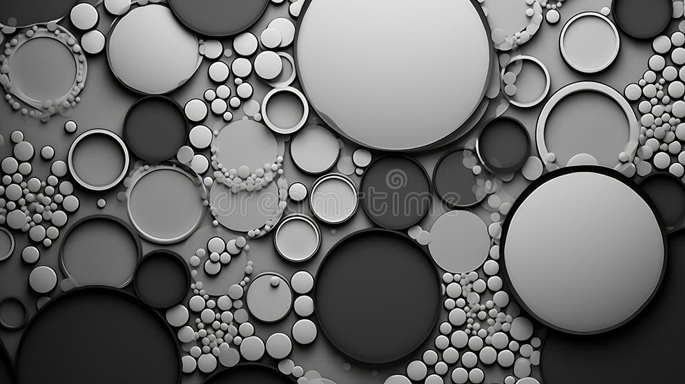 Dynamic Grey Background Circles Stock Illustration - Illustration of ...