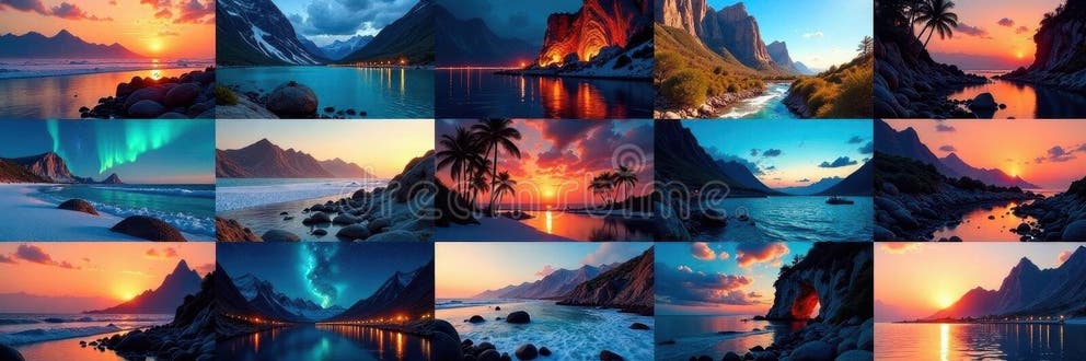 Dynamic Grid Showcasing Diverse Project Types, Energetic, Texture Stock ...