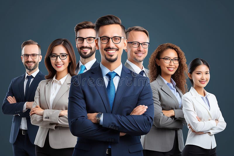 Dynamic Group of Marketing Experts Working Together in Modern Office ...