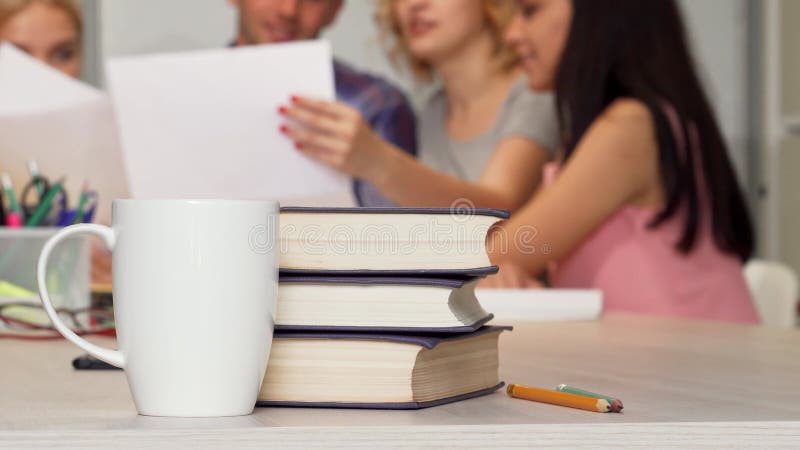 Dynamic Group of Students Collaborating on an Exciting Project Stock ...