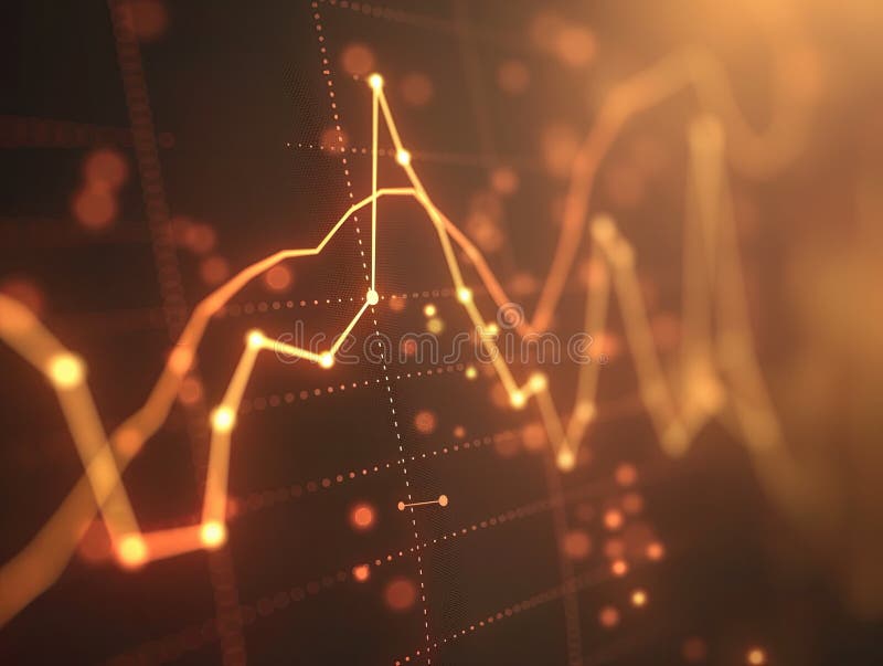 Dynamic Growth: Abstract Financial Chart Visualization Stock ...
