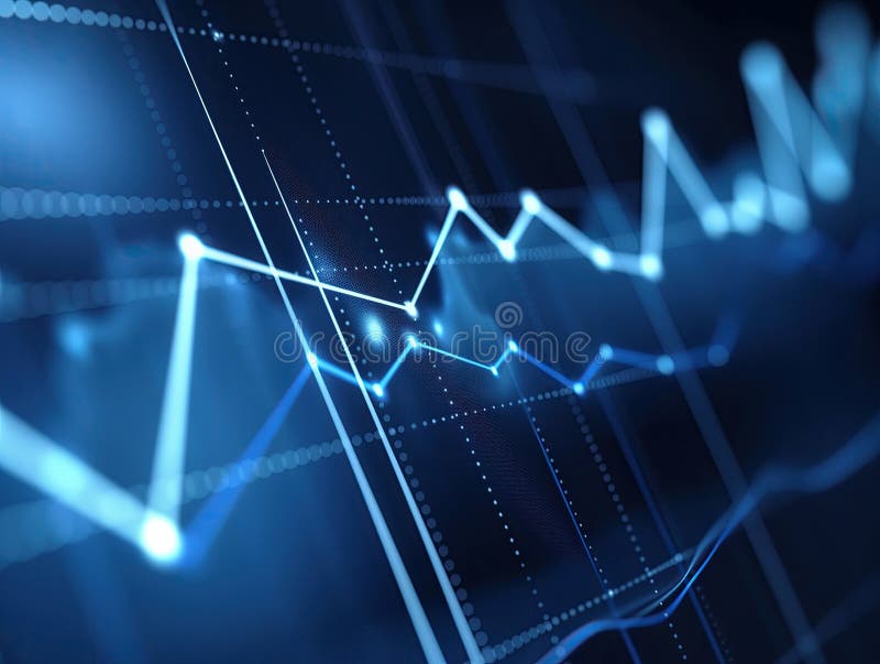 Dynamic Growth: Abstract Financial Chart Visualization Stock Image ...