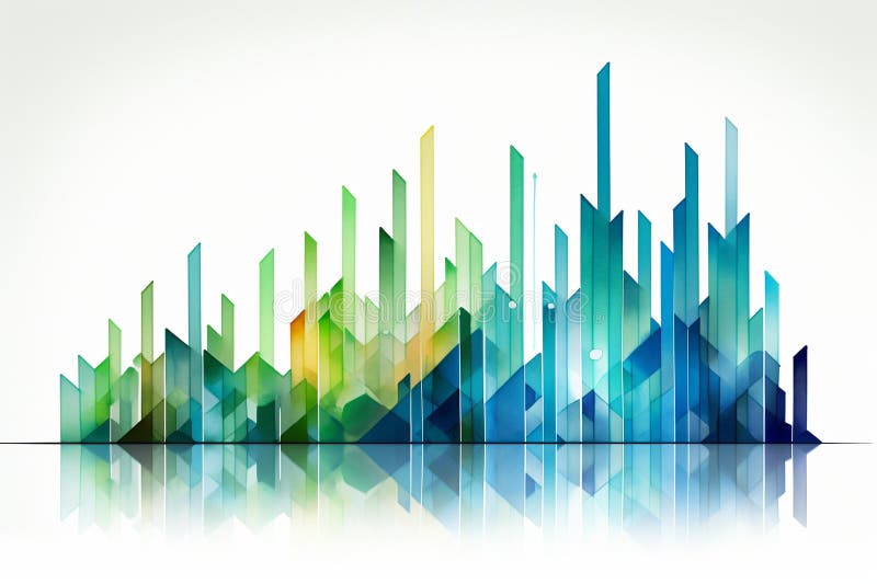 Dynamic Growth: Abstract Pattern of Rising Bar Graphs and Arrows Stock ...