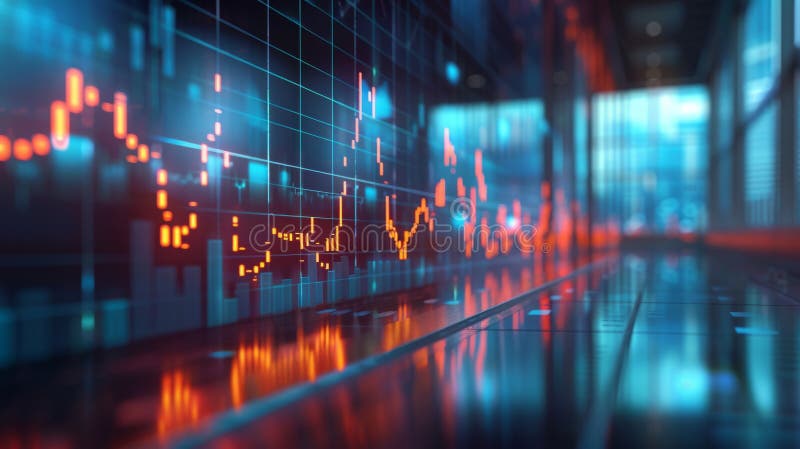 Dynamic Growth Chart in a Corporate Setting Symbolizes Financial ...
