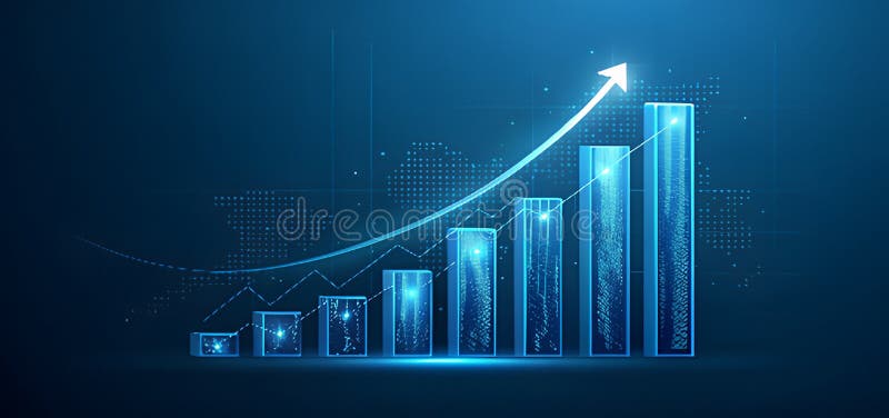Dynamic Growth Chart with Rising Arrow Highlighting Business Progress ...