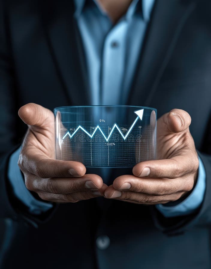 Dynamic Growth: Glowing Data, Rising Chart, Economic Success, Analytics ...