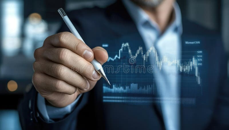 Dynamic Growth: Glowing Data, Rising Chart, Economic Success, Analytics ...