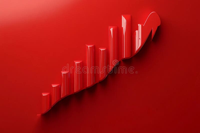Dynamic Growth Represented through an Ascending Red Graph Against ...