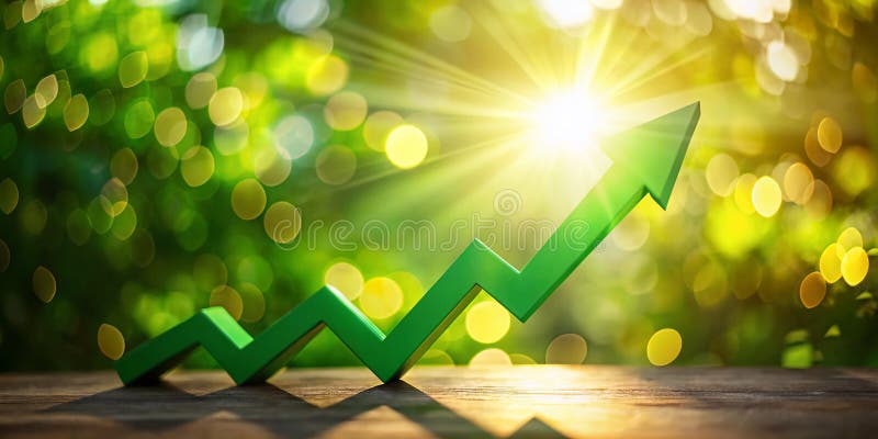 Dynamic Growth Trend a Striking 3D Rendered Graph Silhouette with a ...