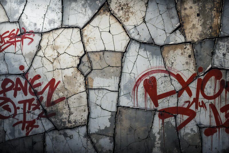 Grunge Texture with Cracked Walls, Deep Shadow Effects Stock ...