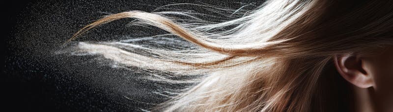 Dynamic Hair Movement Captured with a Misty Backdrop, Showcasing ...