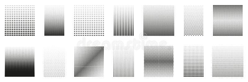 Dynamic Halftone Patterns with Gradients and Dotted Textures. Isolated ...