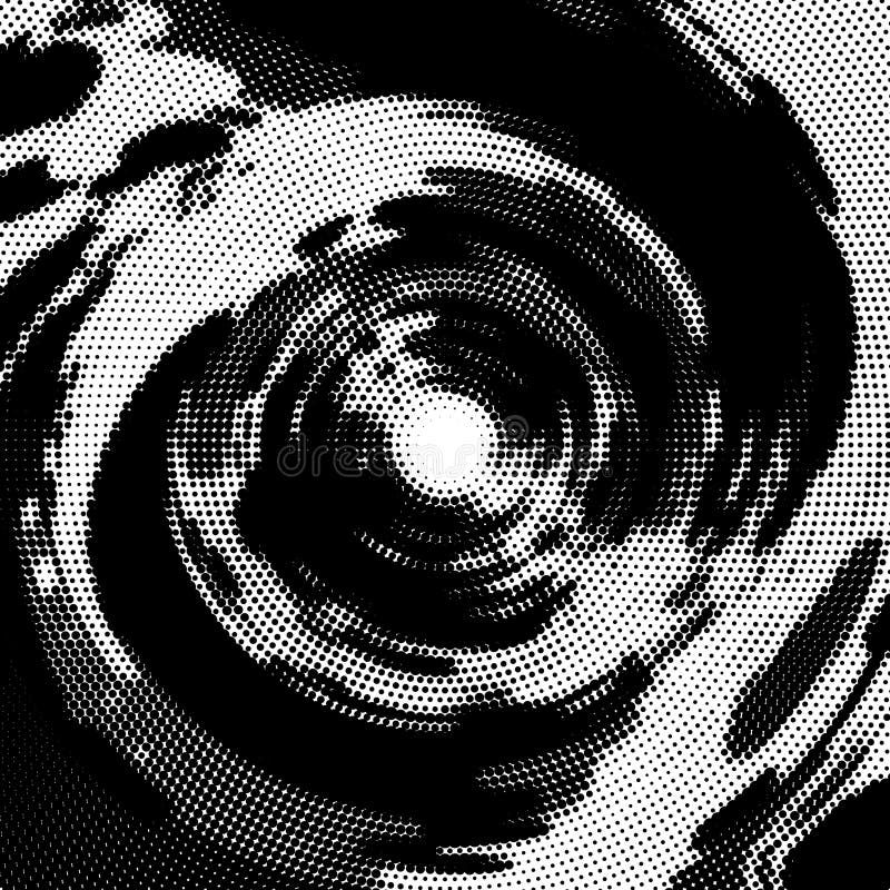 Abstract Halftone Spiral with Transparent Background Stock Illustration ...