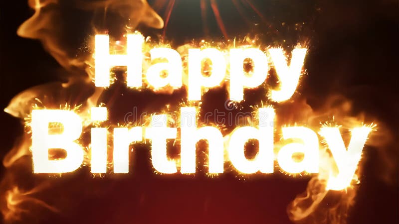 Dynamic "Happy Birthday" Animation with Sparkling Effects Stock Footage ...